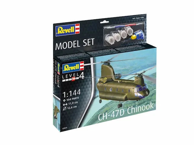 Revell 1/144 CH-47D Chinook Helicopter Model Kit w/Paint & Glue #63825 ...