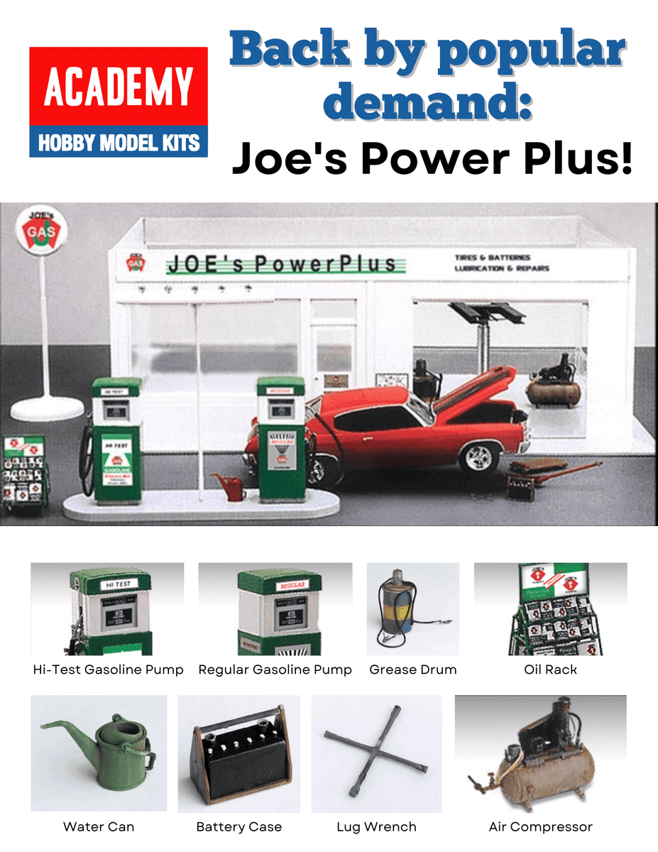 Academy Joe's Service Station 1:24 15122 Plastic Model Kit| Shore Line ...