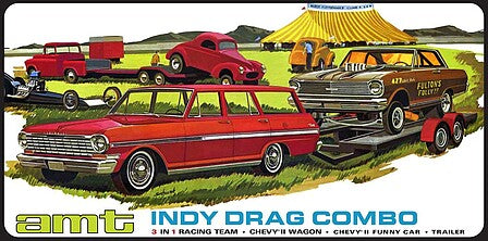 AMT 1/25 Indy Drag Combo Chevy II Racing Team 3 Kits Plastic Model Kit ...