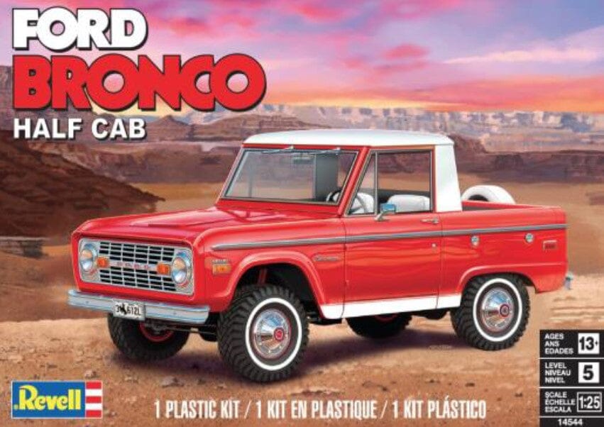Revell Ford Bronco Half Cab 1:25 4544 Plastic Model Kit| Shore Line Hobby
