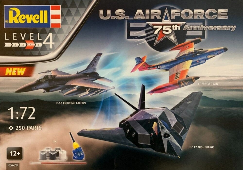 Revell USAF 75th Anniversary Gift Set - 3 Kits 5670 Model Kits| Shore ...