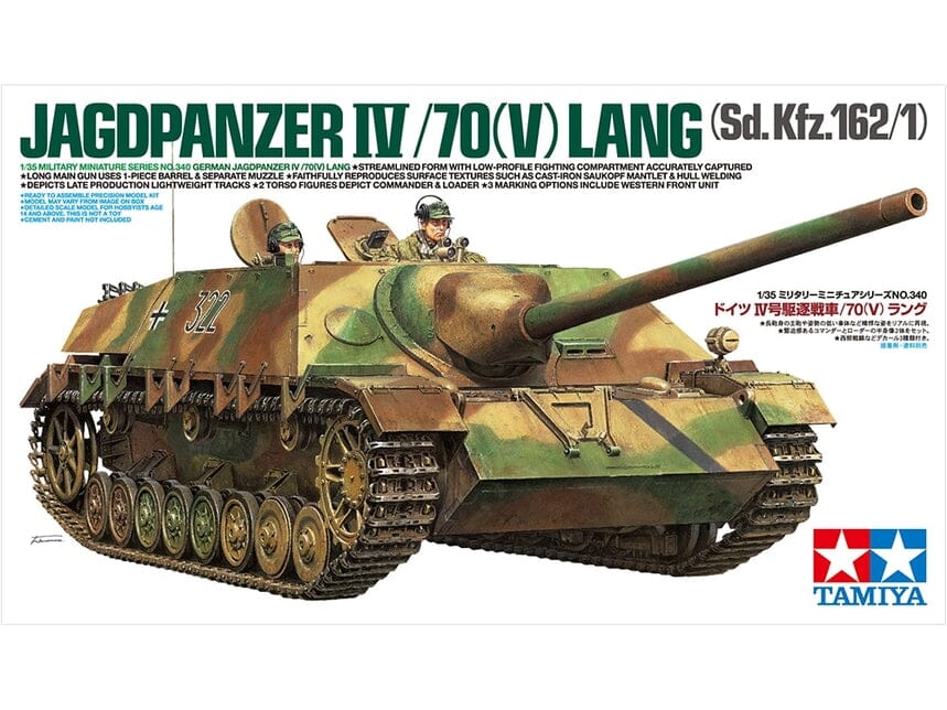 Tamiya German Jagdpanzer IV/70(V)LANG 1/35 35340 Plastic Model Kit ...