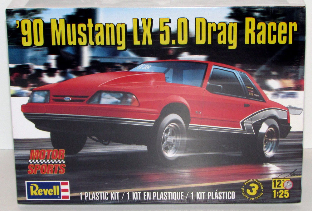 1990 Mustang LX 5.0 Drag Racer Revell 85-4195 1/25 Plastic Model Kit ...