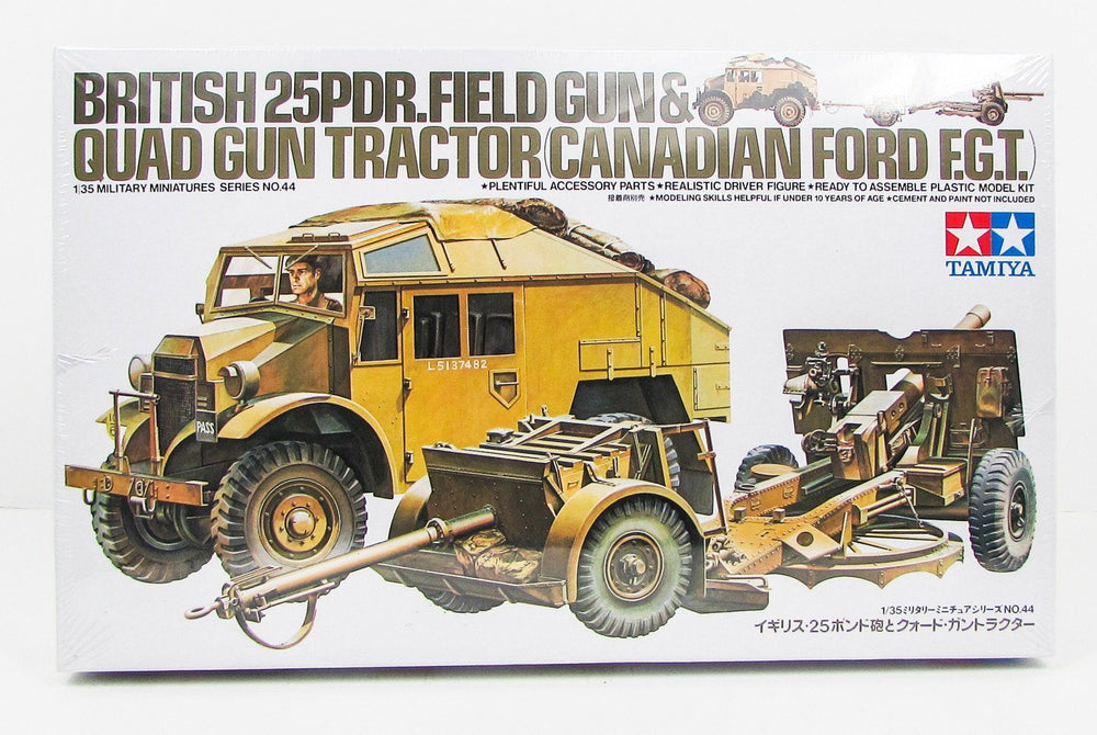 British 25PDR Field Gun & Tractor Tamiya 35044 1/35 New Model Kit ...