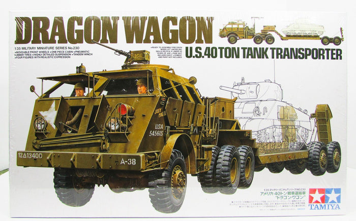 Dragon Wagon 40 Ton Tank Transporter Tamiya 35230 1/35 New Military Mo ...