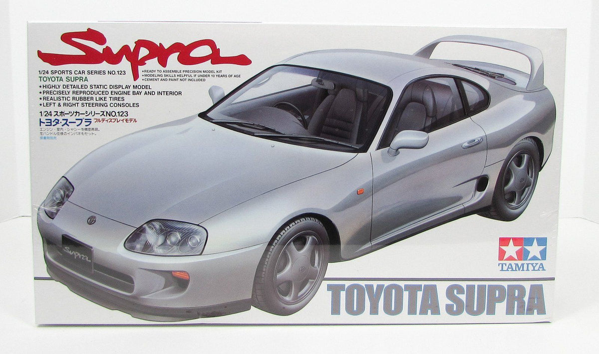 Toyota Supra Sports Car Tamiya 24123 1/24 New Car Plastic Model Kit ...